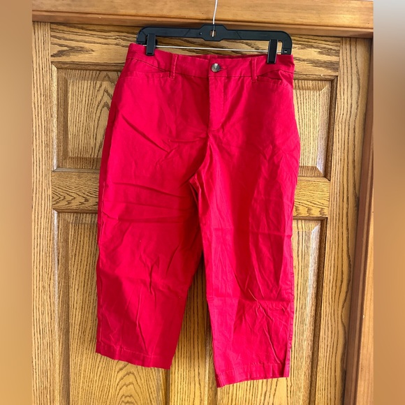 croft & barrow | Pants & Jumpsuits | Croft Barrow Red Capris | Poshmark